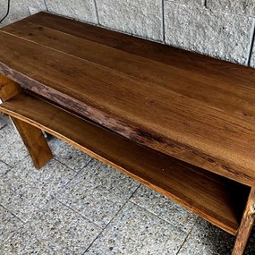 KULHÁNEK Rustikální dubový pult Délka: 200 cm, Odstín nátěru: lazura - teak