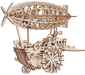 RoboTime 3D dřevěné mechanické puzzle Fantastická vzducholoď