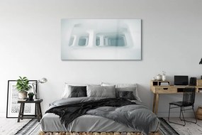 akrylový obraz Bílá 3d podpora 140x70 cm