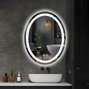 92018 IREDA Koupelnové zrcadlo s LED osvětlením, 80 x 60 cm