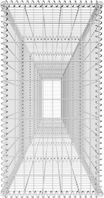 Gabionová zeď s víkem pozinkovaná ocel 600 x 50 x 100 cm 142530