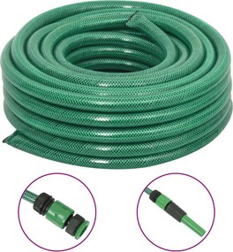 Zahradní hadice se sadou koncovek zelená 0,75" 10 m PVC 154378