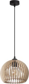 Závěsné svítidlo Timber 6, 1x dřevěné stínítko, (fi 21 cm)
