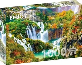 ENJOY Puzzle Plitvické vodopády na podzim / 1000 dílků / od 14 let