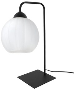 Stolní lampa Costa, 1x bílé skleněné stínítko, b