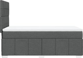 Box spring postel s matrací tmavě šedá 80 x 200 cm textil 3293796