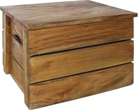 2dílná sada úložných boxů masivní mahagonové dřevo 244498