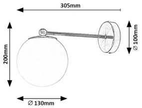 Rabalux 71081 - Nástěnné svítidlo KIARA 1xE27/35W/230V zlatá