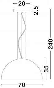 Černo-bílé designové svítidlo Tholos