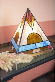 Stolní lampa Tiffany ve tvaru pyramidy - 26*26*30 cm