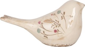 Keramická dekorace ptáček s kvítky Floral Cartoon L - 25*10*13 cm