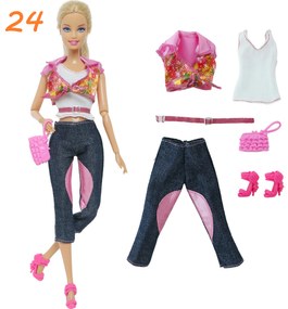 Oblečky pro Barbie - kompletní outfity vč. doplňků Varianta: model 24