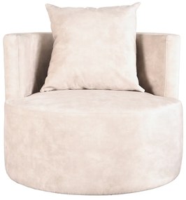 LABEL51 Sametové křeslo EVY krémové 75cm FU-88.000