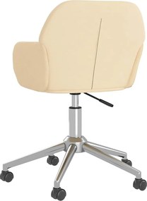 Otočné jídelní židle 2 ks krémové textil 3103085