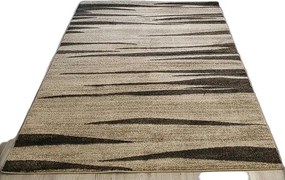HU Béžovo-černý pruhovaný koberec Rio 160-Cream-Cream Rozměr: 60x100 cm