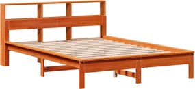 Postel bez matrace voskově hnědá 140 x 190 cm masivní borovice 3309742