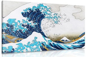 Obraz reprodukce Velká vlna z Kanagawa - Kacušika Hokusai - 90x60 cm