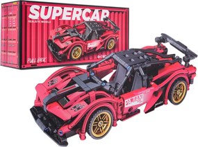 Stavebnice auta SUPERCAR No.J2013 červená - 482 dílků