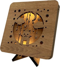 Li-Go "Kočička" lampa 19x19 cm provedení povrchu: černá s patinou