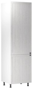 Skříňka na vestavěnou lednici D60ZL, levá, bílá / sosna Andersen, PROVANCE