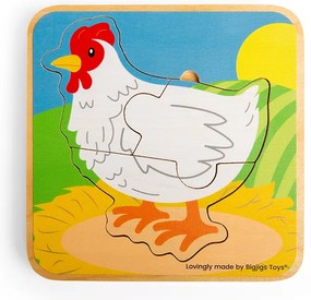 Bigjigs Toys Puzzle Životní cyklus slepice