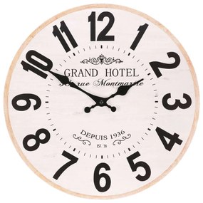 Autronic Nástěnné dřevěné hodiny Grand Hotel, 34 cm