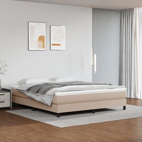 vidaXL Box spring postel cappuccino 180 x 200 cm umělá kůže