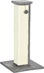 PawHut Škrabací Sloup, 81cm Škrabací Sloupec, Sisalový Kočičí Škrabací Strom s Hracím Míčkem, Kočičí Škrabací Nábytek pro Kočky do 5 kg, Vnitřní, Šed…