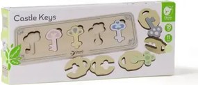TEDDIES Dřevěná vkládačka Klíče / 11 dílků / dřevo / 18m+