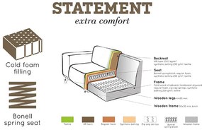 MUZZA Čtyřmístná pohovka statement 280 cm cognac
