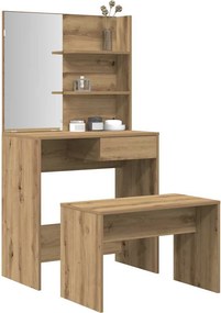 sada toaletního stolku dub artisan kompozitní dřevo 3329190