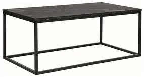 Konferenční stolek s deskou v dekoru mramor ROSSI A 110x60 černý