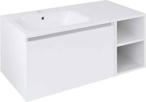 Sapho Lorea - Umyvadlová skříňka 100x46x52 cm, 1x zásuvka, levá, matná bílá LE070-3131-L-11