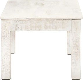 vidaXL Konferenční stolek bílý 110x60x45 cm masivní mangovníkové dřevo [323555]
