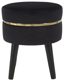 Černá sametová stolička Mauro Ferretti Faria 35x40,5 cm
