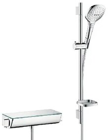 Hansgrohe Raindance Select E - Sprchový set 120 s termostatem Ecostat Select, 3 proudy, bílá/chrom 27038400