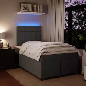 Box spring postel s matrací tmavě šedý 120x190 cm samet 3293159