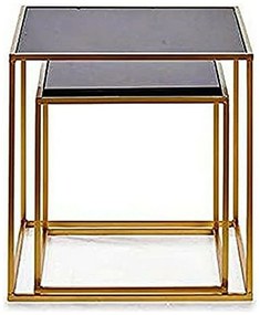 Gift Decor Souprava 2 stolů, černo/zlaté 50 x 50 x 50 cm
