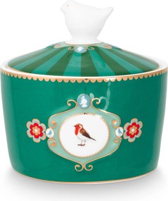 Pip Studio Love Birds cukřenka 300ml, zelená (porcelánová cukřenka s víčkem 300ml)