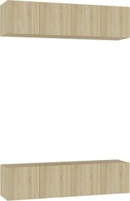 TV skříňky 4 ks dub sonoma 60 x 30 x 30 cm kompozitní dřevo 3078954