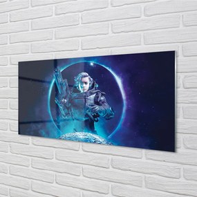akrylový obraz Space žena moon 100x50 cm