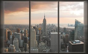 Postershop Fototapeta: Pohled z okna na Manhattan - 254x368 cm