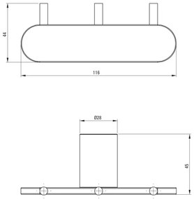 Deante ADR_0131 - Nástěnný háček ROUND lesklý chrom