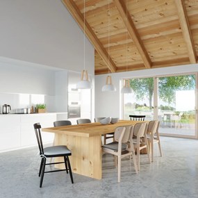 Sollux Lighting Závěsné svítidlo CASCO bílé/přírodní dřevo