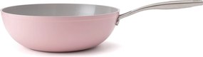 Elmich Nepřilnavá keramická pánev wok Zen Ø 28 cm - růžová