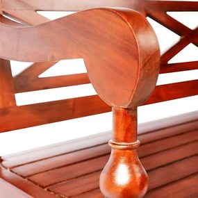 Lavice Batavia 123 cm masivní mahagon tmavě hnědá 337079