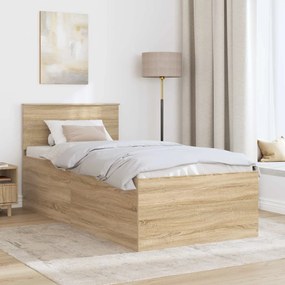 Rám postele s čelo Sonoma dub 75 x 190 cm Kompozitní dřevo 3408629
