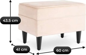 Křeslo Frekas Velvet, béžová