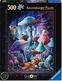 Ravensburger 01386 glow-in-the-dark moonlight mushrooms 500 dílků