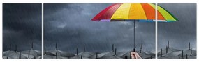 Obraz - Deštníky (170x50 cm)